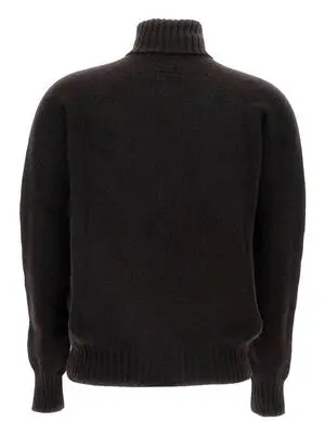 DRUMOHR Ribbed-trim Wool Sweater - Brown