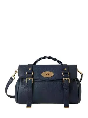 Mulberry Alexa Heavy-grain Crossbody Bag Blue
