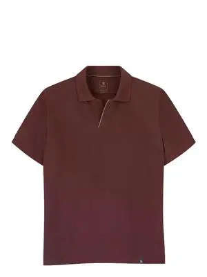 Boggi Milano Polo In Stretch Cotton Blend Piqué Cool Jade-fresh - Red