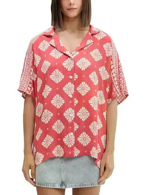 Rip Curl Ventura Floral-print Short-sleeve Shirt - Red