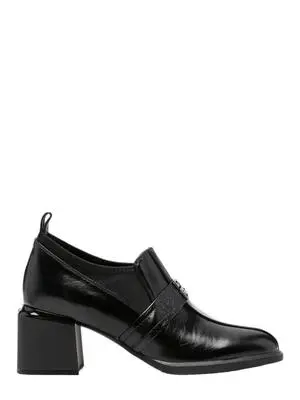 LINDA BAUMANN Logo-plaque Block-heel Pumps - Black