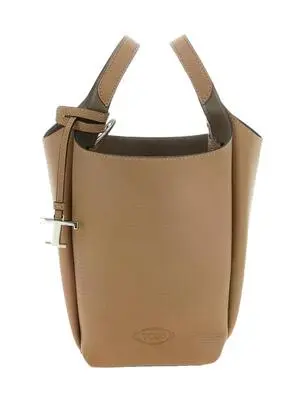 TOD'S T Timeless Leather Bucket Bag - Brown