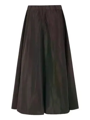 Aspesi Elasticated-waistband Flared Midi Skirt - Brown