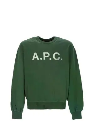 A.p.c. Logo-print Sweatshirt - Green
