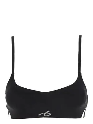 Balenciaga Logo-print Cropped Top - Black