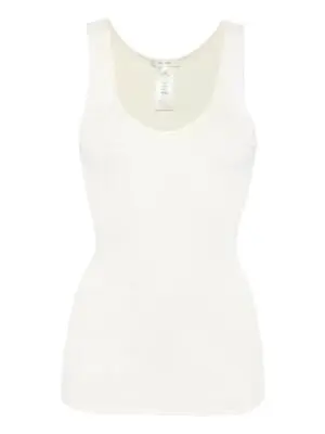 THE ROW Danel Ribbed-knit Top - Neutrals
