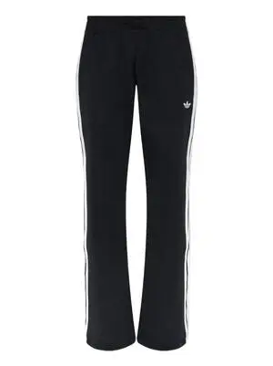 Adidas Logo-embroidered Side-stripe Track Pants - Black