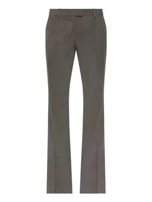 Attico Pressed-crease Flared Trousers - Grey