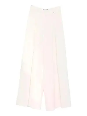 NISSA Pleated Palazzo Pants - Neutrals
