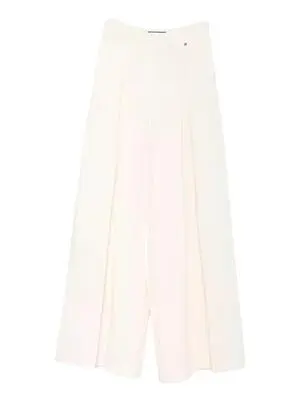 NISSA Pleated Palazzo Pants - Neutrals