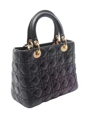 Dior 2010s Lady Dior Tote Bag Black
