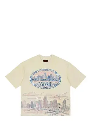 GODSPEED Miami Skyline Graphic-print T-shirt - Neutrals