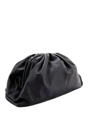 Bottega Veneta The Pouch Leather Clutch Bag - Black