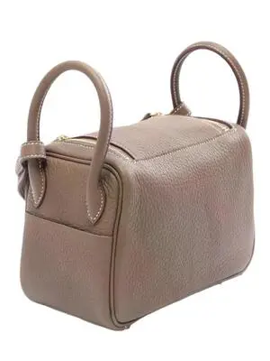Hermès Mini 2020s Lindy Clemence Shoulder Bag - Neutrals