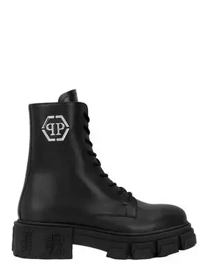 Philipp Plein Lace-up Boots Gothic Plein - Black