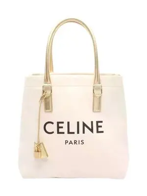 Celine 2000s Horizontal Cabas Logo-print Tote Bag - Neutrals