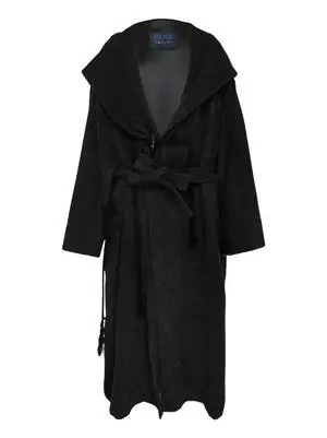 Yohji Yamamoto Hooded Belted Duffle Coat - Grey