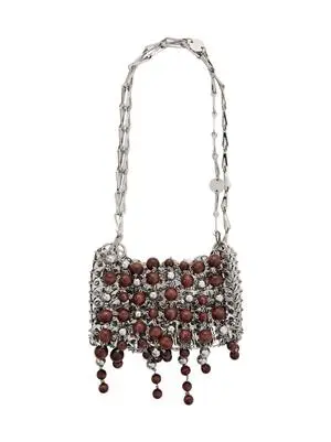 Rabanne 1969 Nano Bead Metal Disc Shoulder Bag - Silver