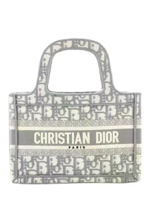 Dior Book Oblique Canvas Mini Tote Bag - Grey