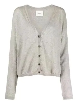 LISA YANG V-neck Cashmere Cardigan - Grey