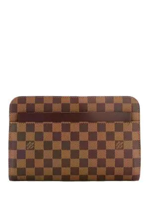 LOUIS VUITTON Pochette Saint Louis Damier Clutch Bag - Brown
