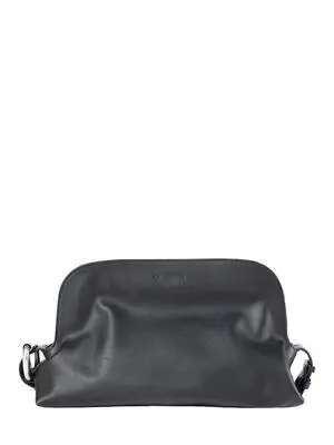 ANN DEMEULEMEESTER Buckle-detail Leather Clutch Bag - Black