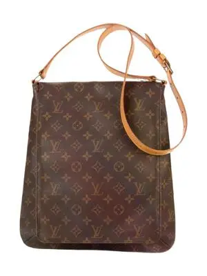 LOUIS VUITTON Gm Musette Salsa Monogram Canvas Shoulder Bag - Brown
