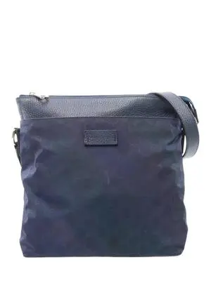 Gucci 2000s Gg Pattern Shoulder Bag - Blue