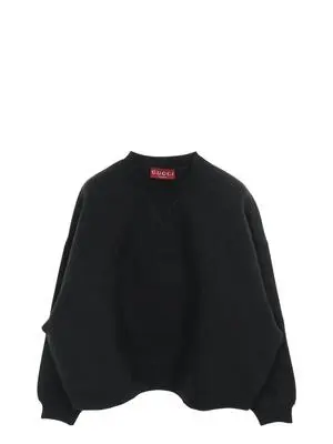 Gucci Embossed-logo Sweatshirt - Black