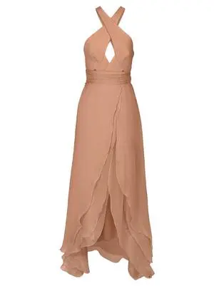 ANSE VICTORIN Tiara Silk Dress Nude - Black