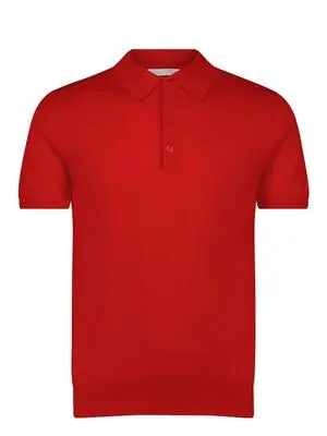 GEORGE PATRICK Candy Cashmere Polo Shirt Red