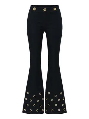 MAUI X LOLITA Channing Stretch Bell-bottom Pants - Black