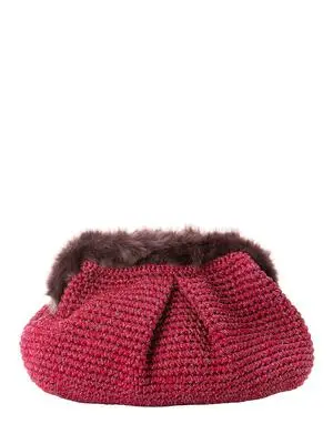 SPEIRA Vintage Style Clutch Burgundy - Red