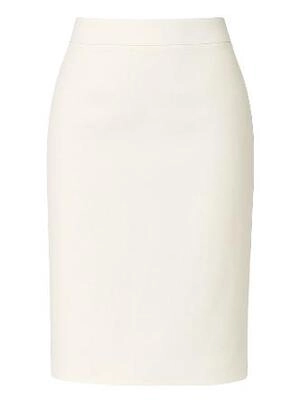 CONQUISTA Neutrals Cream Pencil Skirt Fashion - White