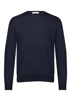 GEORGE PATRICK Midnight Crewneck Cashmere Sweater - Blue