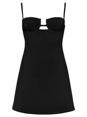 MONTCE Crochet Petal Midi Dress - Black