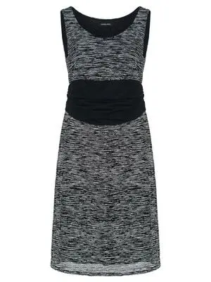 CONQUISTA Sleeveless Knit Dress With Belt - Black