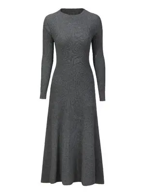 NUAJE NUAJE Anita Long Sleeve Merino Wool Dress - Grey