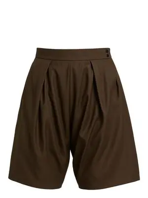 MAUI X LOLITA André Espresso Draped Shorts - Brown
