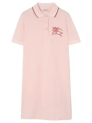 Burberry Heart Knight Cotton Polo Shirt Dress - Compact Pink