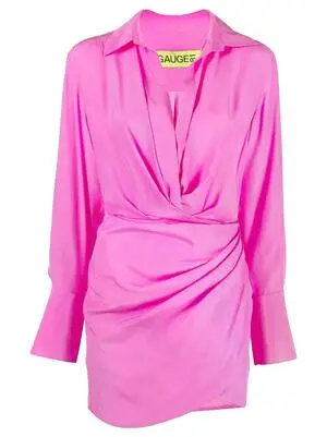 Gauge81 Gathered-detail Shirt Dress - Pink