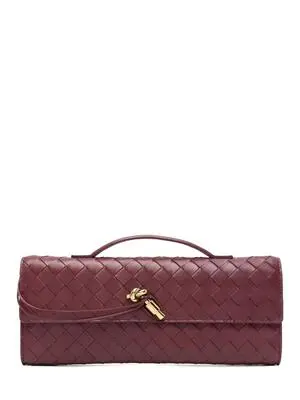 Bottega Veneta Andiamo Leather Clutch - Red