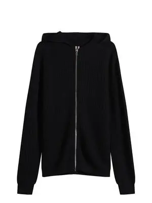 Rick Owens Zipped Hoodie - Black