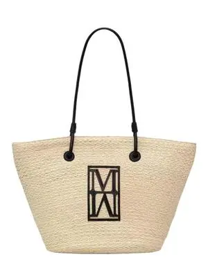 Marc O'polo Large Logo-patch Woven Tote Bag - Neutrals