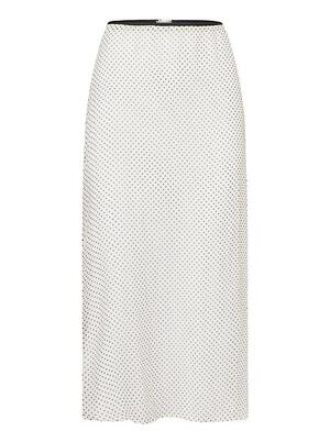 Hunza G Polka-dot Sheer Midi Skirt - Vanilla