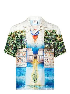 Casablanca Tromp Loeil Printed Silk Shirt - Multi