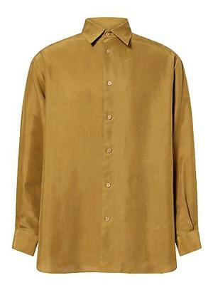 Valentino Garavani Classic-collar Long-sleeve Silk Shirt - Marley