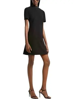 COURREGES Courrèges A-Line Mini Dress With Vinyl Collar Black