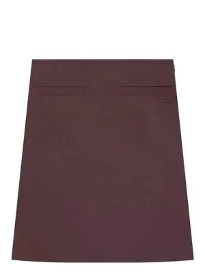 COURREGES Logo-embroidered Midi Skirt - Brown