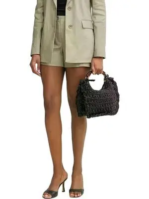 Guess Logo-plaque Tailored Shorts - Neutrals